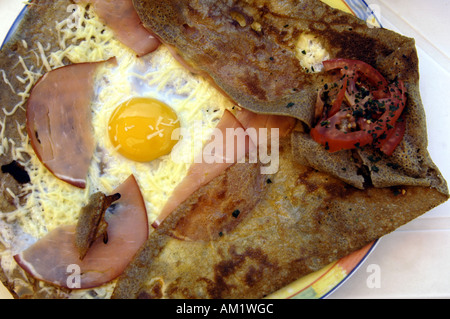 egg ham gallet traditional charentais france french food cuisine ...