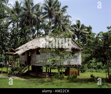 SOLOMON ISLANDS, MALAITA ISLAND, VILLAGE, VIEW FROM THE SEA Stock Photo ...