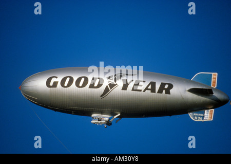 The Goodyear Blimp over Los Angeles Stock Photo - Alamy