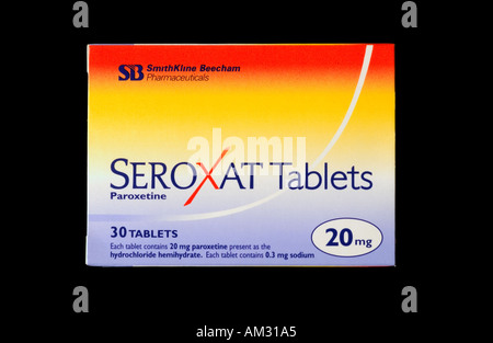 Packet of Seroxat Anti depressant tablets from SmithKline Beecham Stock ...