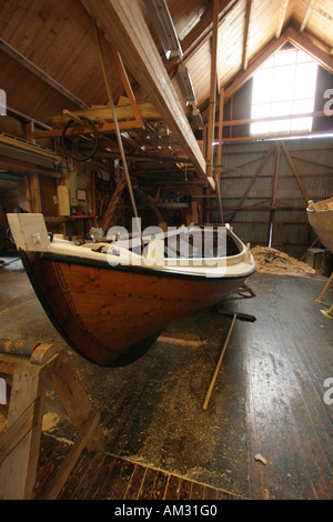 wooden boat factory viking Norway Stock Photo - Alamy
