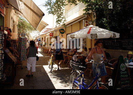 Bar street in Kos Town, Kos, Greece Stock Photo - Alamy