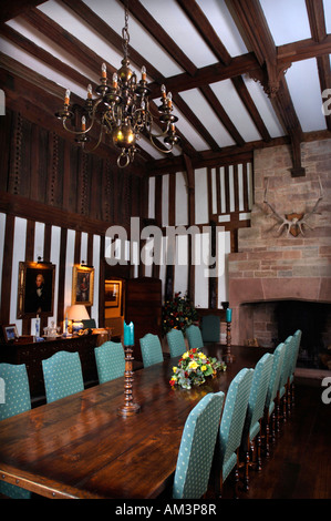 THE DINING ROOM AT RUDHALL MANOR NEAR ROSS ON WYE HEREFORDSHIRE Stock ...