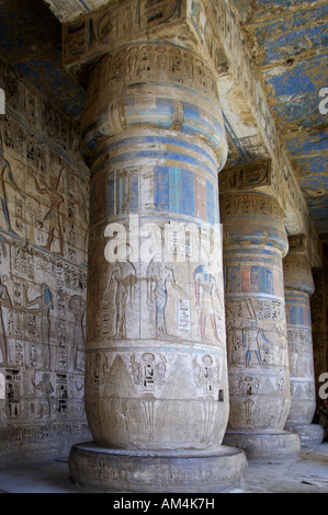 Detail of closed papyriform or papyrus column, capital and abacus at ...