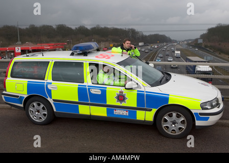 Highway Patrol Police stop vehicle on Freeway but Police have a flat ...
