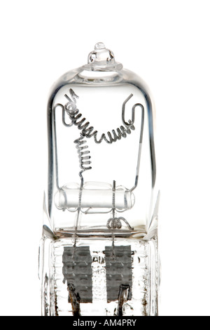 Incandescent light bulb, clear, with a halogen lamp inside Stock Photo ...
