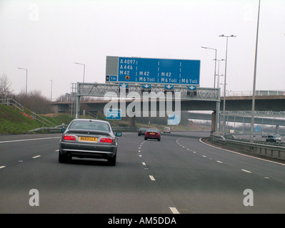 M6 Toll Road Signs from M6 Motorway England UK Stock Photo - Alamy