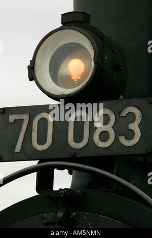 Headlight of an historical steam train Stock Photo - Alamy