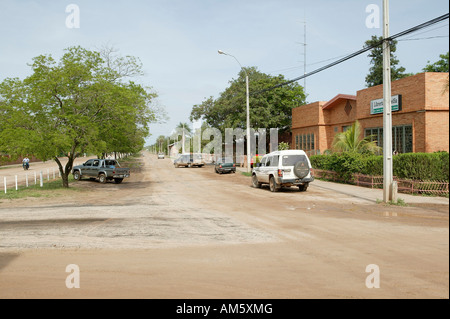 Street in Filadelfia, city of the Mennonite denomination, Chaco ...