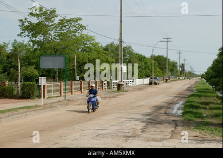 Street in Filadelfia, city of the Mennonite denomination, Chaco ...