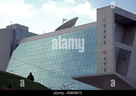 The Cyber Gateway building in Hyderabad's Cyberabad, India. This ...