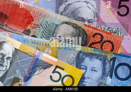 Australian bank notes made from a polymer compound, Australia Stock ...