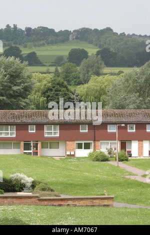 Terraced council houses in Highworth Wiltshire Stock Photo - Alamy
