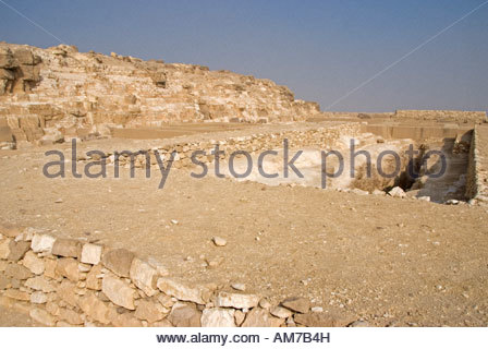 Mortuary temple at the pyramid of Djedefre at Abu Rawash. Abu Rawash ...