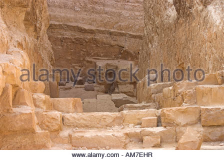 Mortuary temple at the pyramid of Djedefre at Abu Rawash. Abu Rawash ...