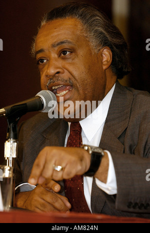 Reverend Al Sharpton speaks during an interfaith vigil for sanctuary at ...