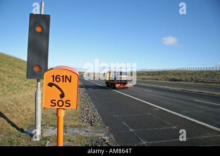 Motorway emergency telephone Stock Photo - Alamy
