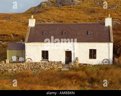 Former croft cottage Isle of Scalpay near Isle of Harris Outer Hebrides ...