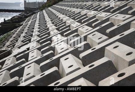 Concrete angular blocks slope to the sea dissipating wave energy and ...