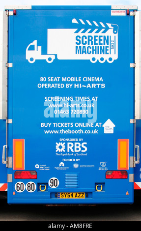 Mobile cinema truck, Tobermory, Isle of Mull, Argyll, West Coast of ...