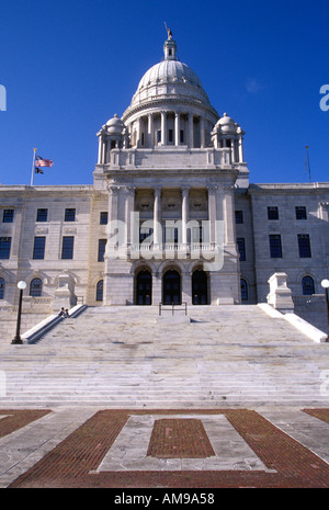 Facade of a government building, Rhode Island Statehouse, Providence ...