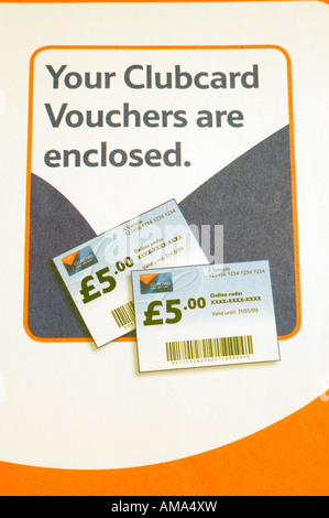 Tesco Clubcard Vouchers Tescos Shopping Points Stock Photo - Alamy