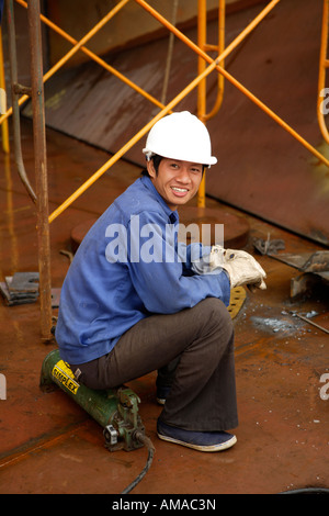 Shipbuilding Pha Rung Ship Yard North Vietnam Asia Stock Photo - Alamy