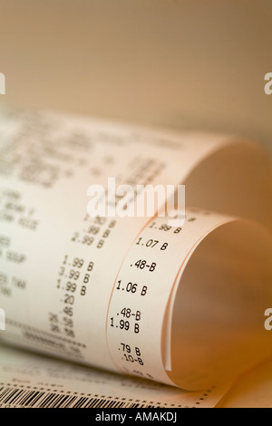 cash register receipt close up shot Stock Photo - Alamy
