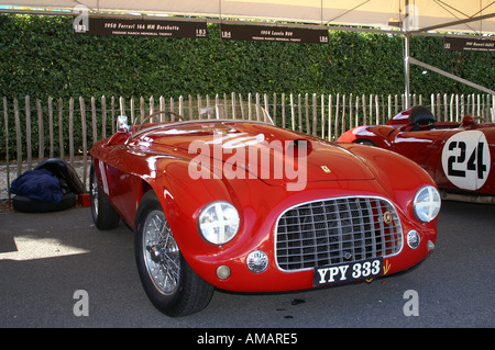 1950 Ferrari 166 MM Barchetta with driver Sally Mason-Styrron at the ...