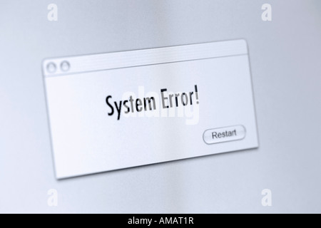Error message on computer screen Stock Photo - Alamy