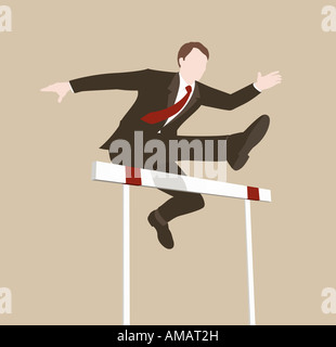 Person running over a hurdle Stock Photo - Alamy