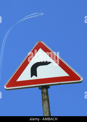 airplane obeying traffic sign, Germany Stock Photo - Alamy