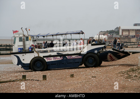 The Wash Monster amphibious vehicle on the beach in Hunstanton, Norfolk ...
