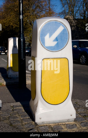 Keep Left Road Traffic Bollard uk Sign Signs Stock Photo: 22978132 - Alamy