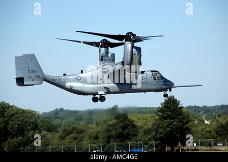A Bell Boeing V22 Osprey tilt-rotor aircraft with the US Marines, takes ...