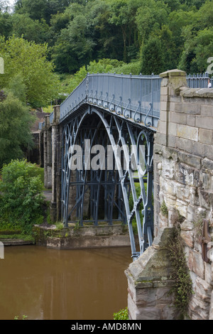 View through the intricate metal structure of Ironbridge built by ...