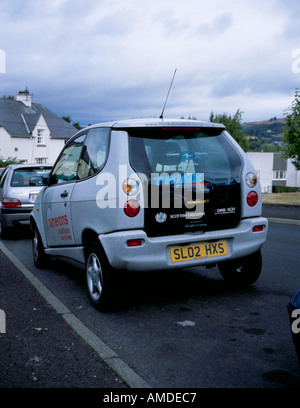 Electric car motor. This electric car, Think City, designed by the ...