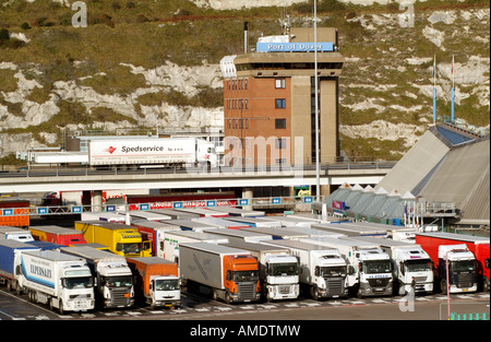 Road Haulage Vehicles at the Port of Dover Kent England UK Stock Photo ...