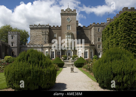 Powderham Castle, historic home of the Earl of Devon near Exeter Stock ...