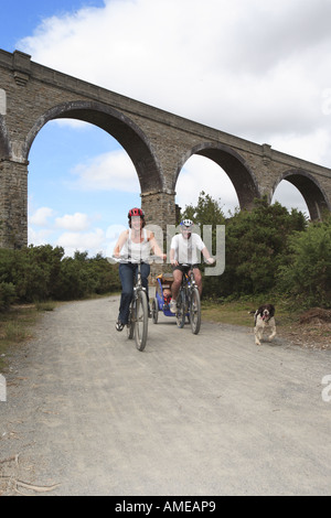 Family cycling on the Devoran to Portreath Mineral Tramway now a cycle ...