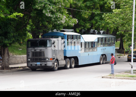 Camel bus in Havana Cuba Stock Photo - Alamy