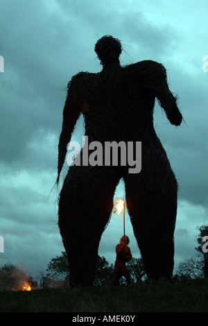 Burning of the Wicker Man ceremony at Archaeolink in Aberdeenshire ...
