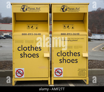 Drop boxes for clothing donations Stock Photo - Alamy