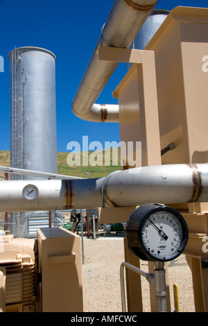 Methane gas recovery equipment generates electricity at a sanitary land ...