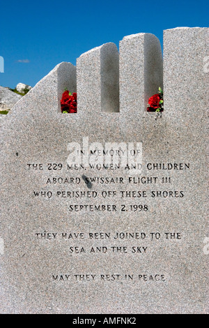 Rock Memorial dedicated to the victims of Swiss Air flight 111 who ...