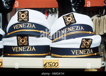 Italy, Veneto, Venice, Venezia Sailor's Caps for sale Stock Photo - Alamy