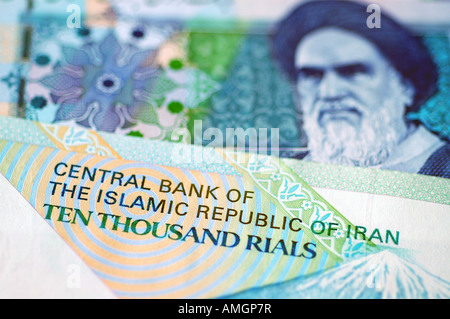 Iranian money - rial notes and currency Stock Photo - Alamy