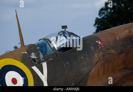 Cockpit of a Second World War Supermarine Spitfire Mk.I fighter plane ...