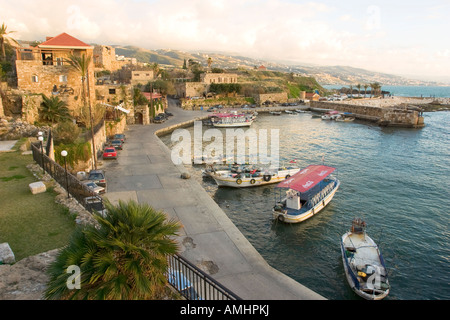 Ancient old harbour port of Byblos Jbeil in Lebanon Middle east Stock ...