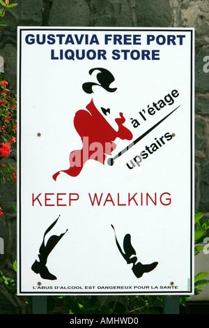 Duty free liquor store Gustavia Harbour St Barts Stock Photo - Alamy